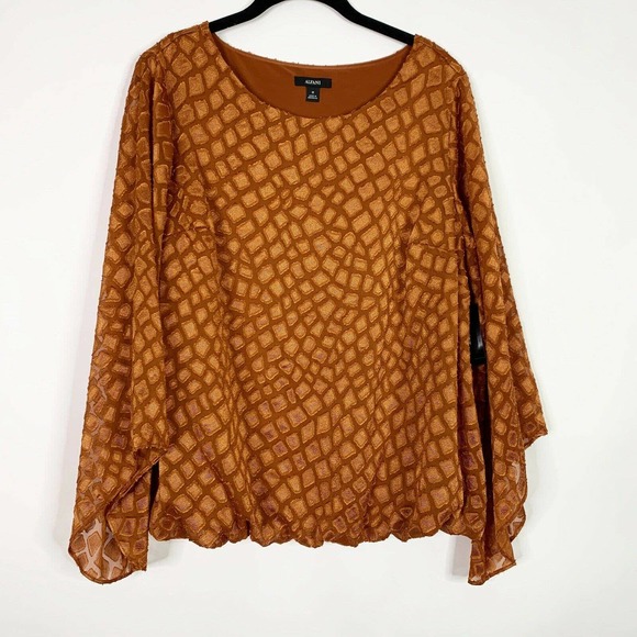 Alfani | Tops | Alfani Rare Earth Top X Toasted Ginger Orange Giraffe ...